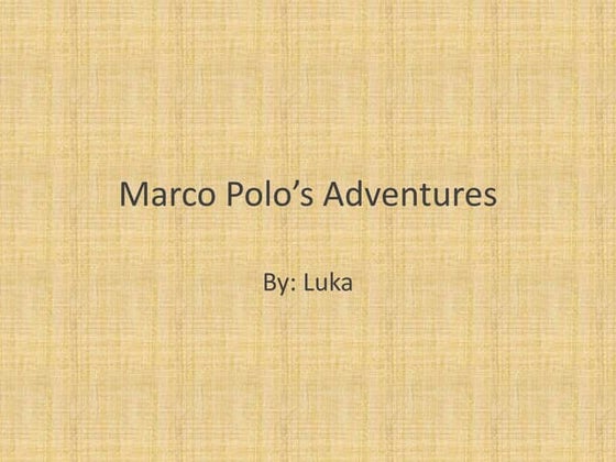 Marco Polo PowerPoint | PPT