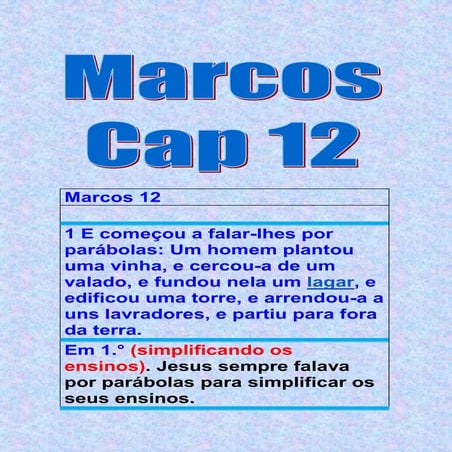 Marcos 12 | PDF