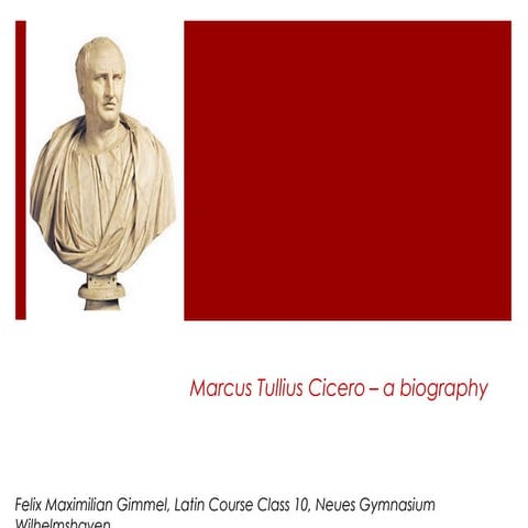 Marcus Tullius Cicero - a biography | ODP