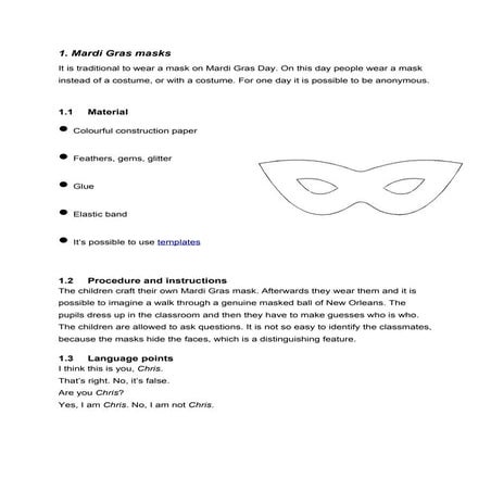 Mardi gras masks | PDF