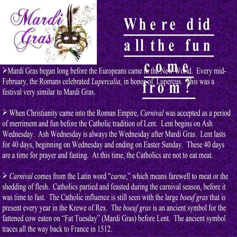 Mardi Gras Power Point | PPT
