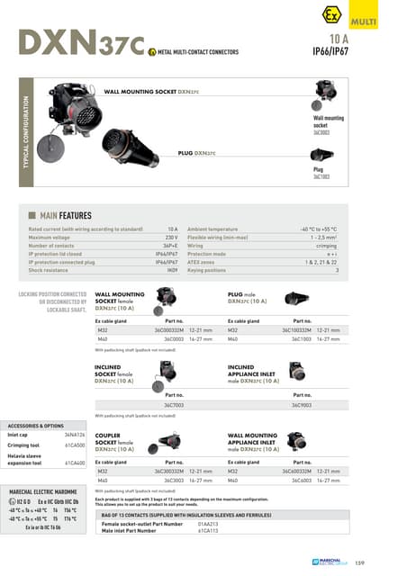 Marechal DX ATEX Plugs & Sockets - Marechal DX Metal Decontactor For ...