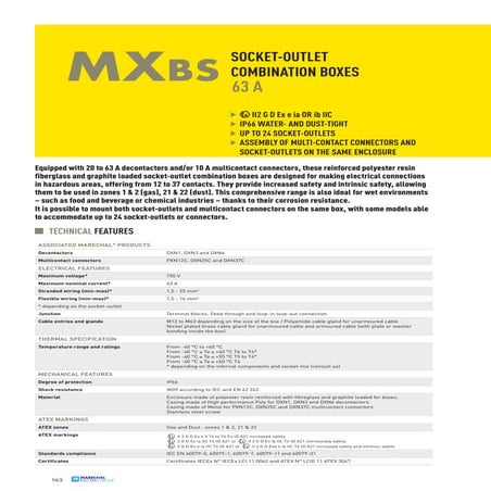 Marechal MXBS Socket Outlet Combination Boxes 63A - Marechal Socket ...