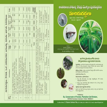 Maredugaddalu (telugu) brochure cultivation economics Decalepis ...