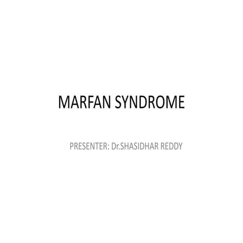 Marfan syndrome | PPTX