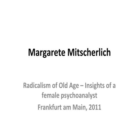 Margarete mitscherlich | PPT