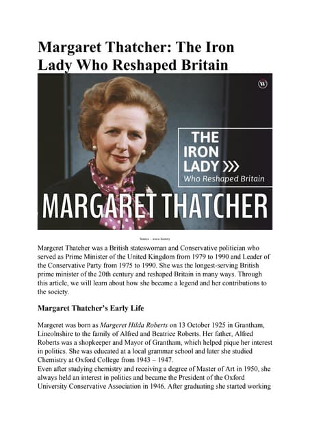 Margaret thatcher | PPT