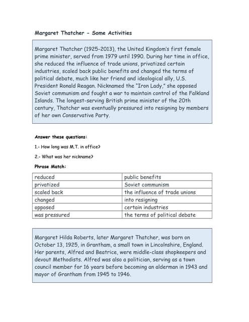 Margaret thatcher | PPT