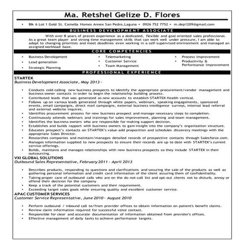 Experienced Resume | DOCX