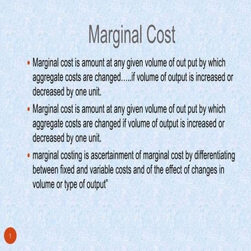 Marginal cost | PPT