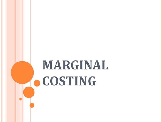 Marginal Costing | PPTX