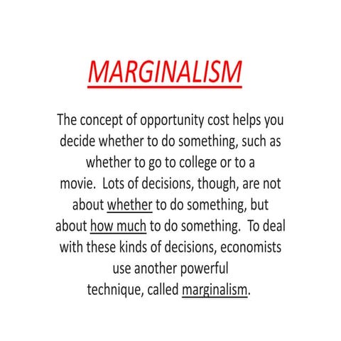 Marginalism | PPTX