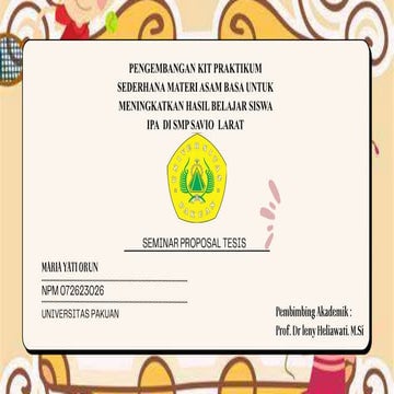 ppt proposal tesis magister pendidikan ipa | PPTX