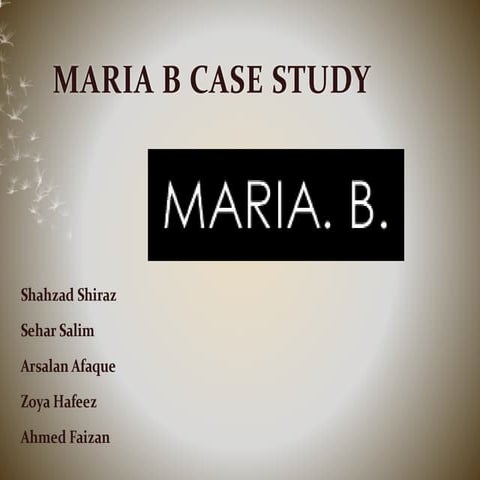 Maria b - consumer behavior | PPTX