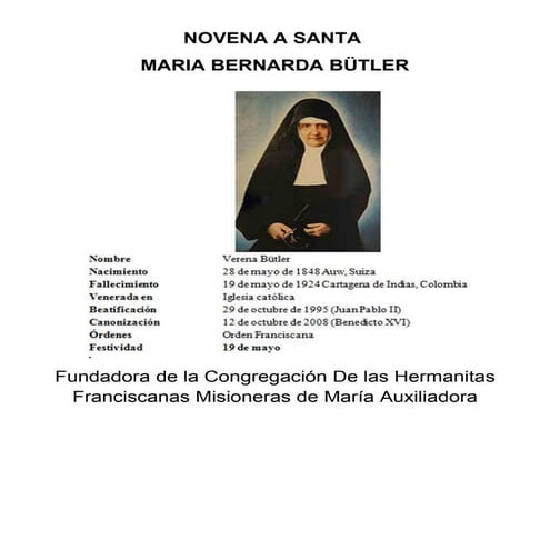 Maria Bernarda Butler Novena | DOC