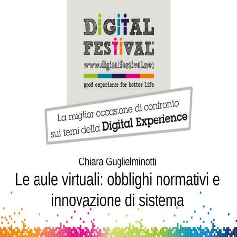Maria Chiara Guglielminotti - Le aule virtuali - Digital for Job | PDF