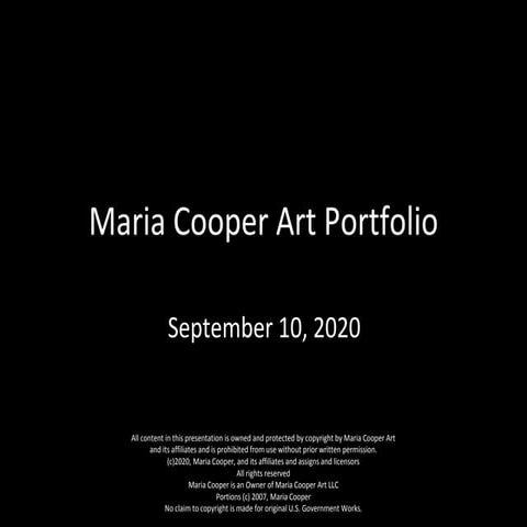Maria Cooper Sample Art Portfolio 20200910 | PPTX | North America ...