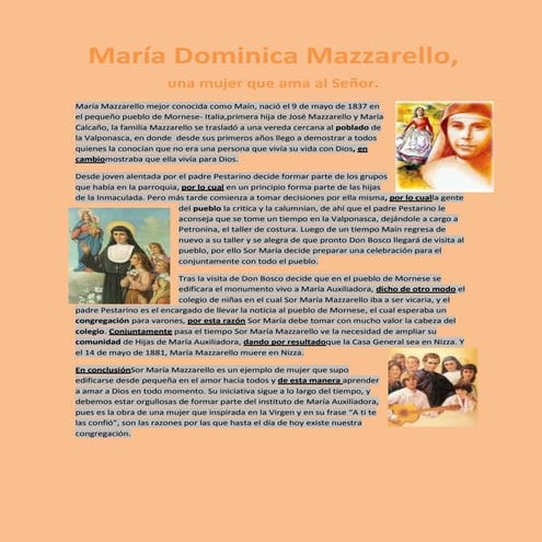 Maria Dominica Mazzarello | DOCX