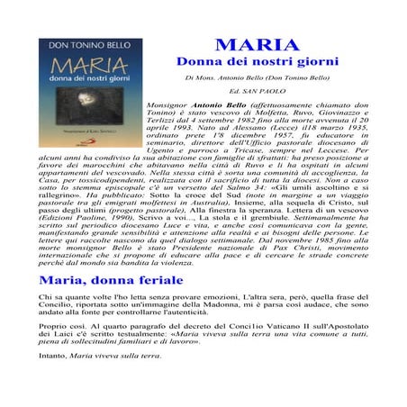 Maria, donna dei nostri giorni | PDF