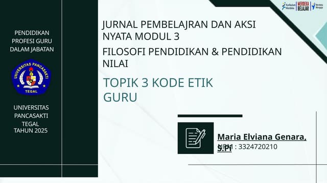 JURNAL PEMBELAJARAN MODUL 3 AKSI NYATA KODE ETIK GURU.docx