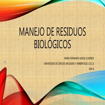 Manejo de Residuos Biológicos | PPTX