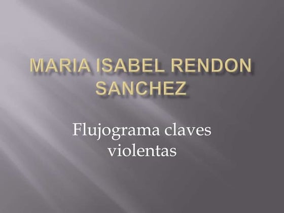 Maria isabel rendon sanchez Collage: Claves Violentas | PPTX