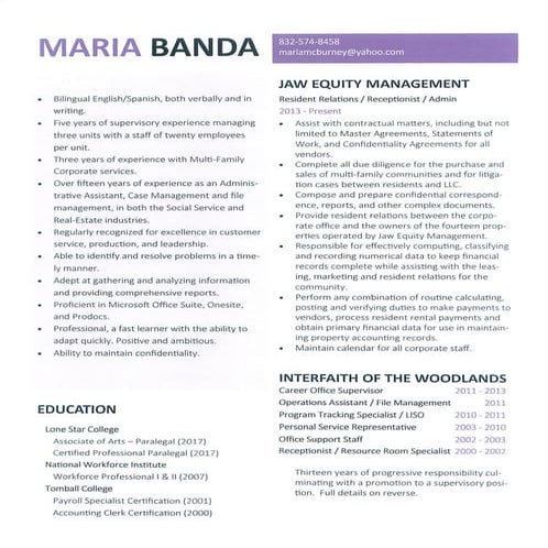 Maria Banda presentations