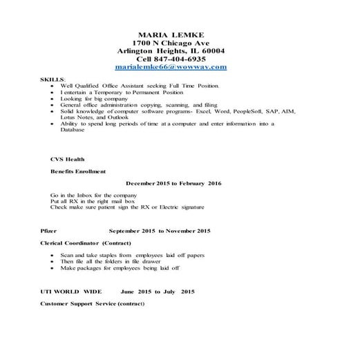 Maria lemke resume | DOCX
