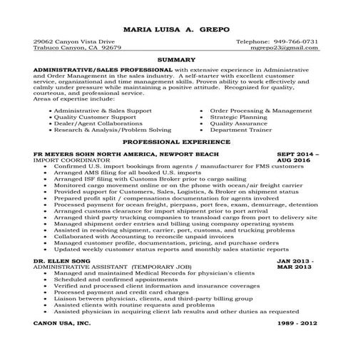 Maria's resume | PDF