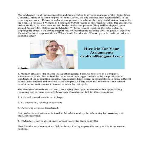 Maria Mendez It a division controller and James Dalton Is division man.docx