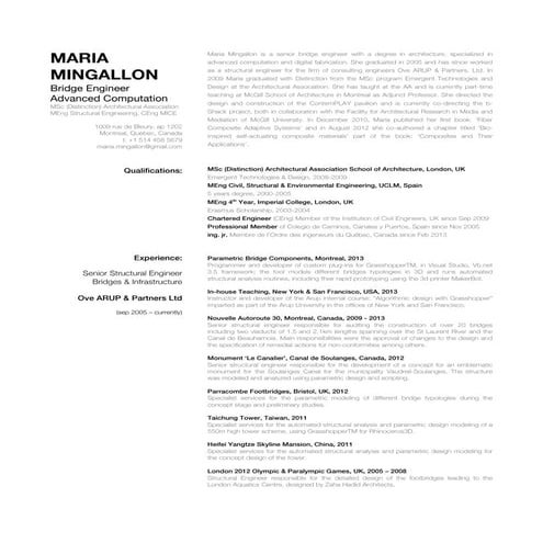 Maria Mingallon CV | PDF