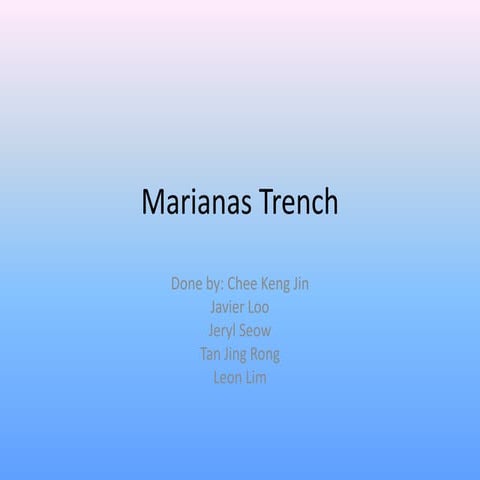 Marianas trench | PPTX