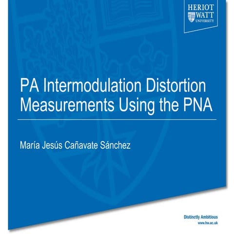 PA Intermodulation Distortion Measurements Using the PNA | PDF ...