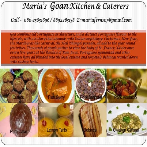 Marias Goan Kitchen Menu Card V1 | PDF