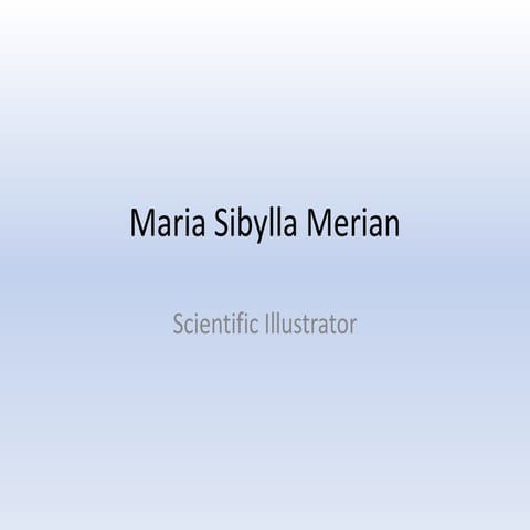 Maria sibylla merian | PPTX