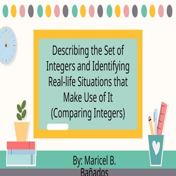MATH 6 Q2 WEEK 7, describing set of integers | PPTX