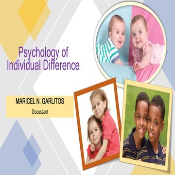 Maricel garliots psychology of individual difference | PPT