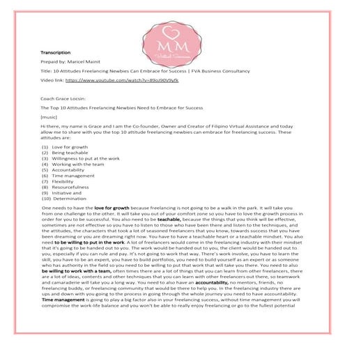 My Transcription | PDF