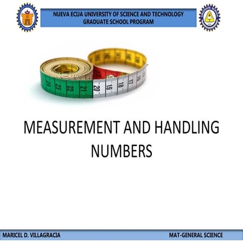 Measurement and Handling numbers | PDF | Physics | Science