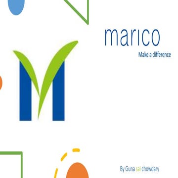 Marico presentation | PPTX