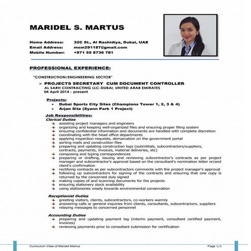 Sample of Resume | DOCX