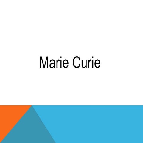 Marie curie | PPTX