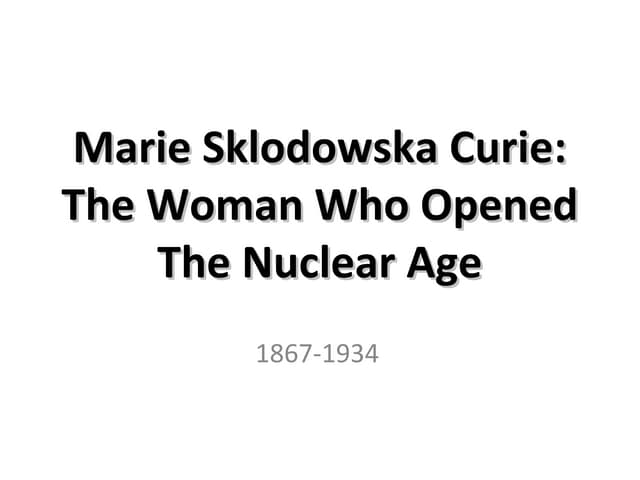 Marie Curie | PPTX