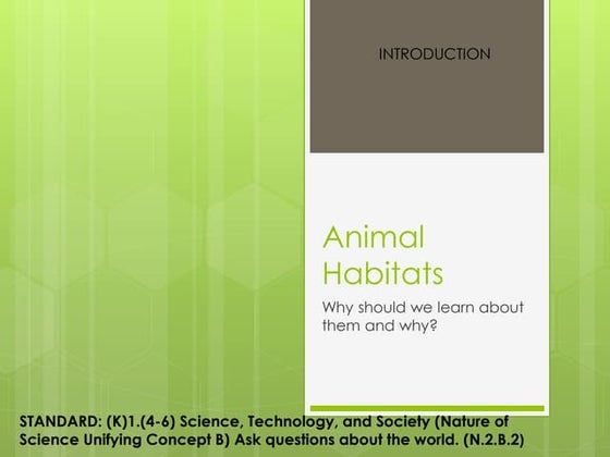 Animal Habitats | PPT | Education