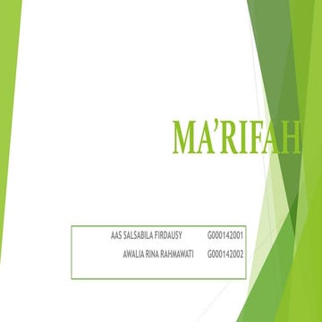 Ma'rifah | PPTX