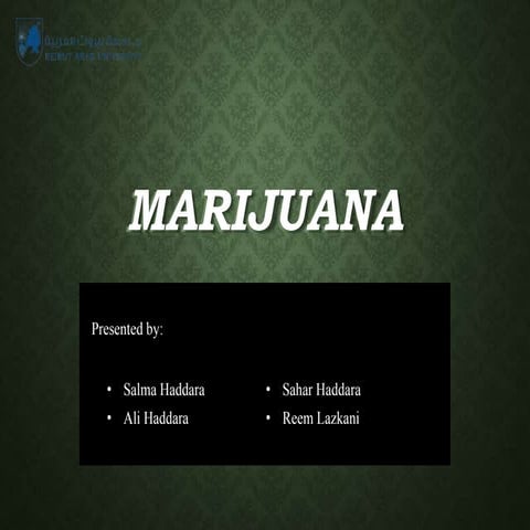 Marijuana PowerPoint | PPT