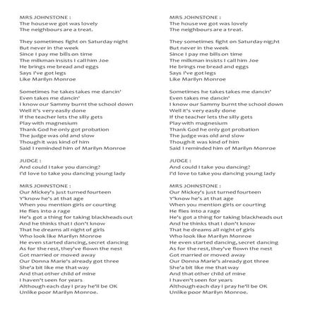Blood Brothers: Mickey and Edward extract | DOCX