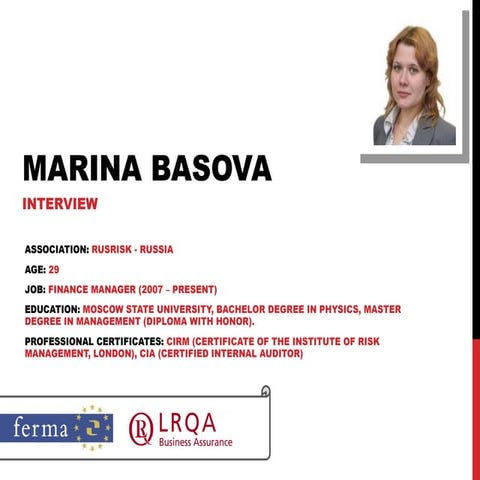 Marina Basova - Young Risk Professional interview v1.3 | PPT