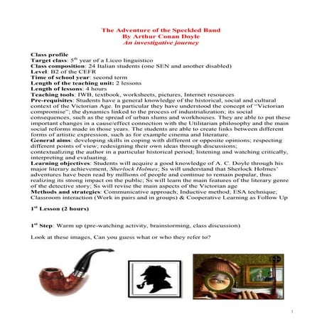 Sherlock Holmes (The Adventure of the Speckled Band) | PDF