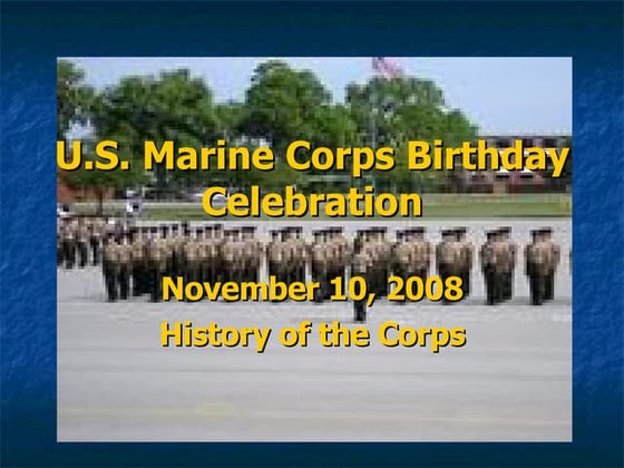 Young Marine & Marine Corps History Presentation | PPTX